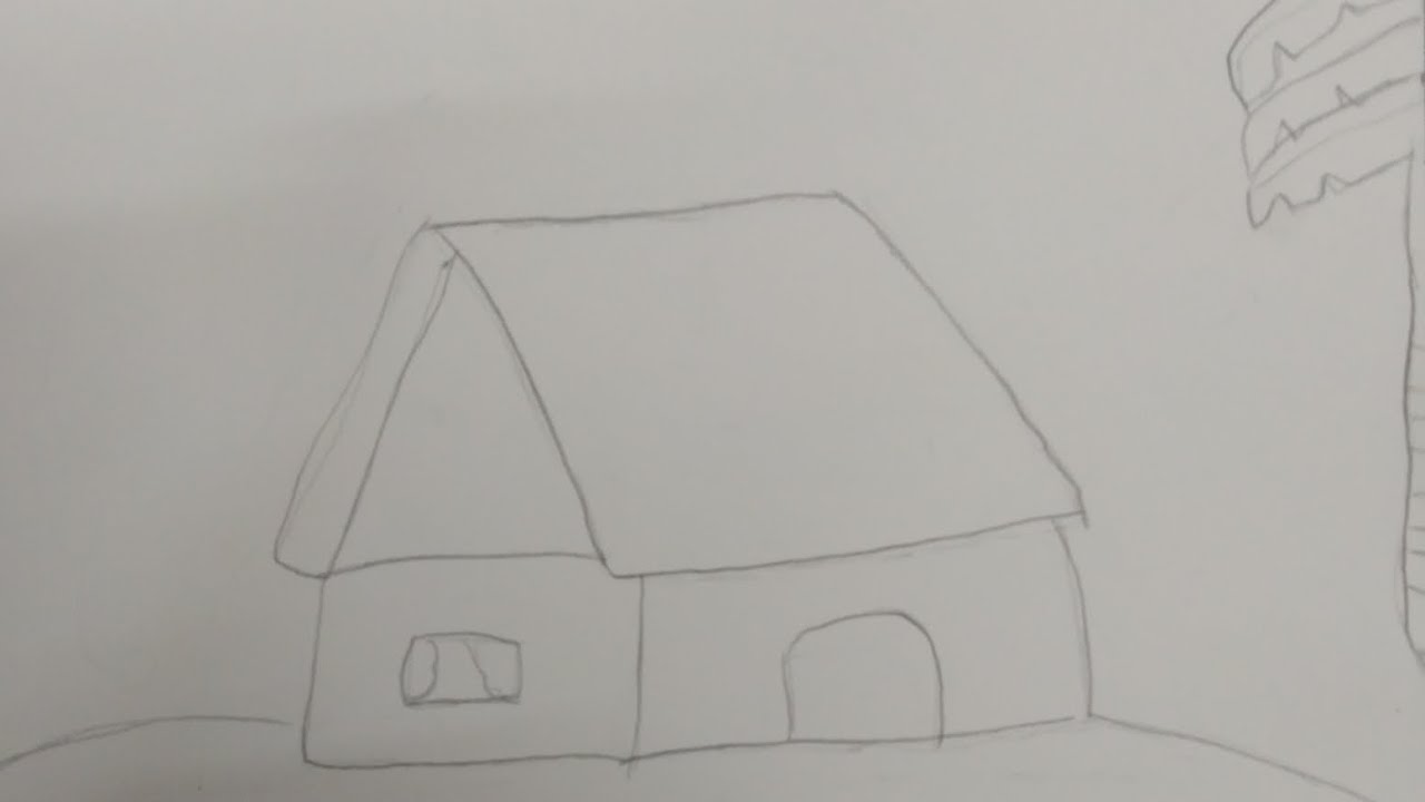 how to make Village house drawing without scale #subscribe #like # ...