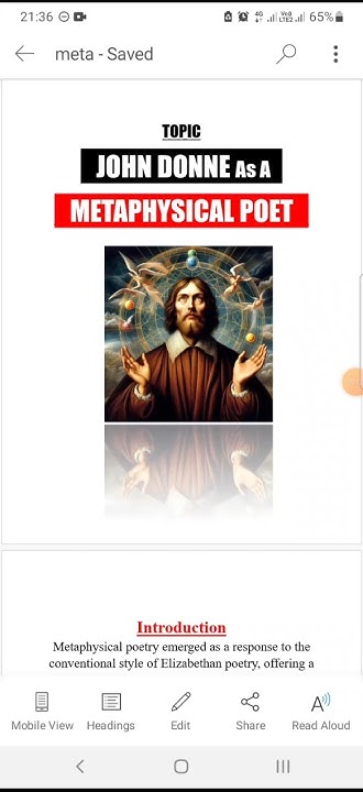 John Donne As A Metaphysical Poet | John Donne | Metaphysical Poetry ...