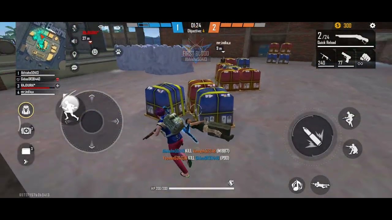 free fire game play 4v4 - YouTube