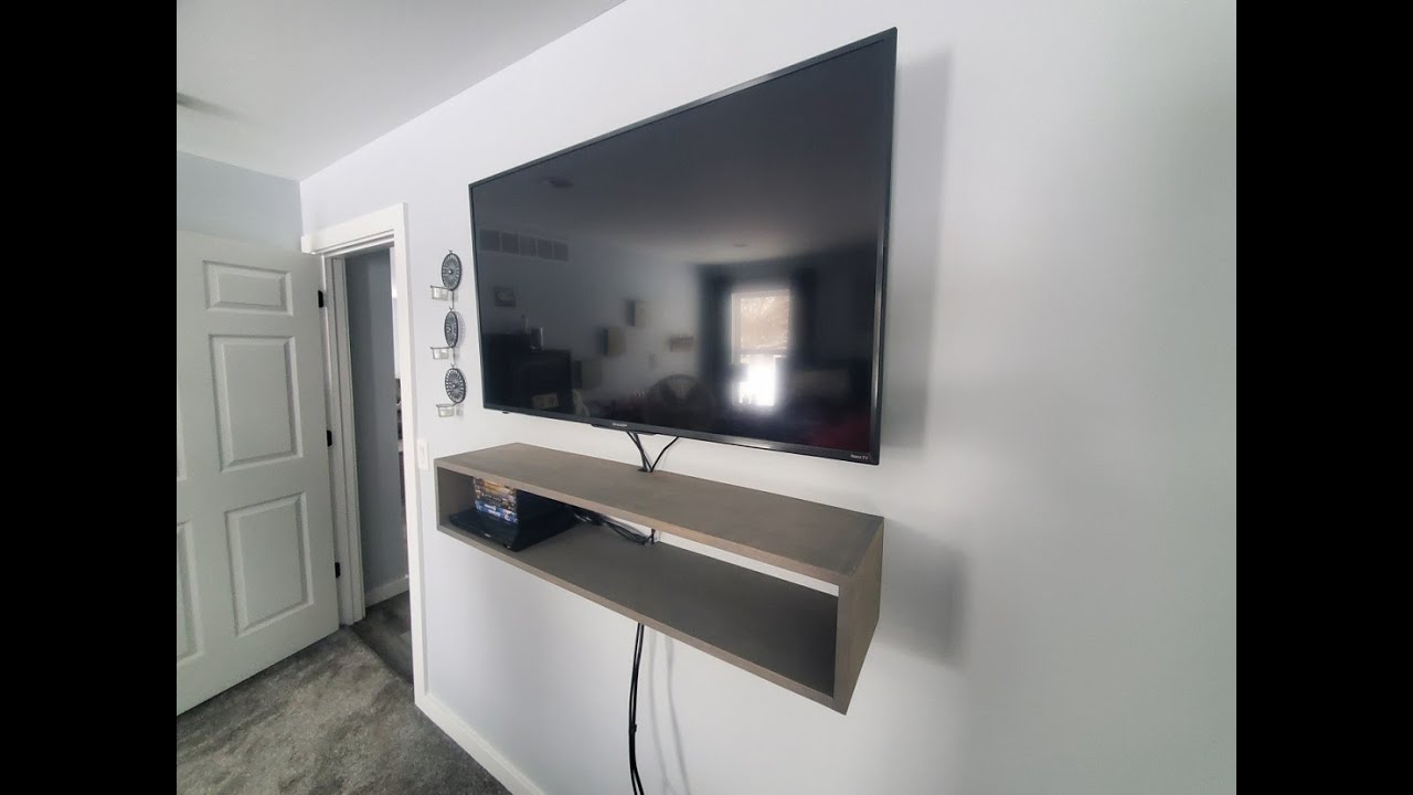 DIY Floating TV Stand Build - YouTube