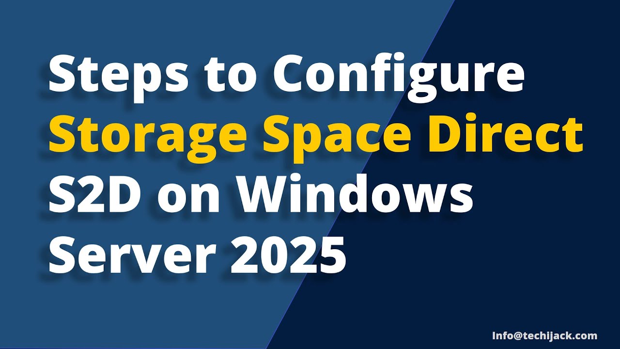 Steps to Create Storage Space Direct (S2D) - YouTube