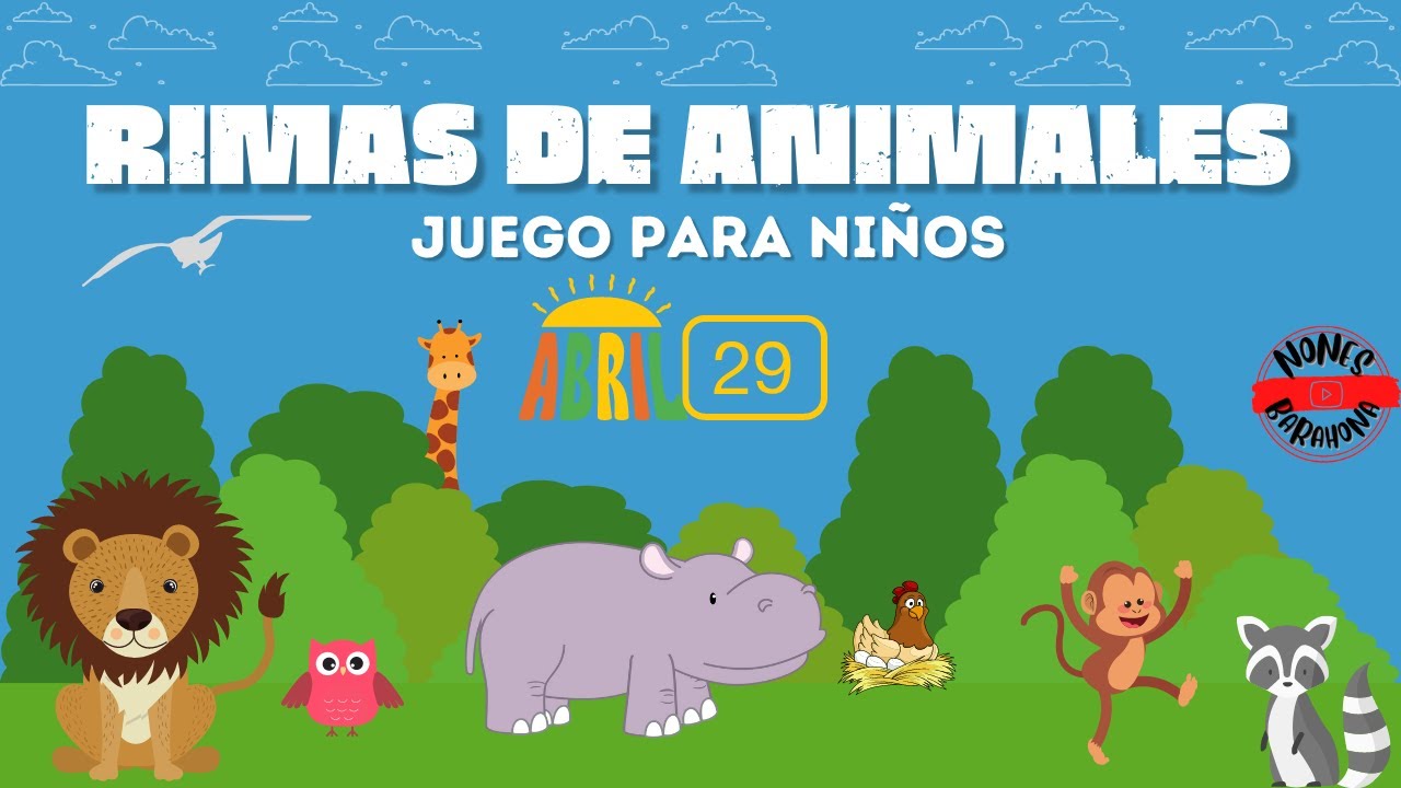 RIMAS DE ANIMALES - JUEGO PARA NIÑOS - YouTube