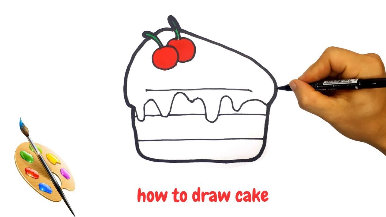 How to draw cake - Many interests - YouTube