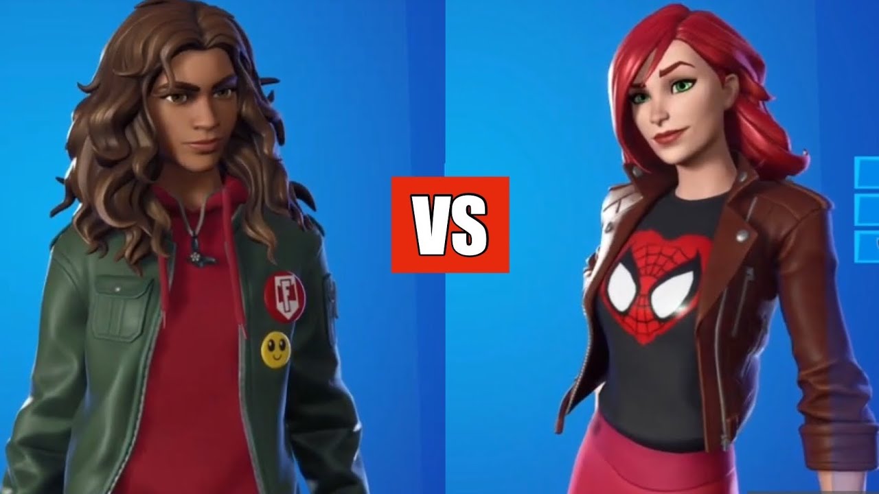 MICHELLE JONES “MJ” VS MARY JANE WATSON ”MJ” !! SPIDER-MAN SKINS ...