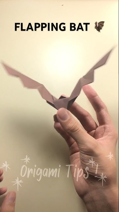 HALLOWEEN PAPERCRAFT ORIGAMI FLAPPING BAT STEP BY STEP | HOW TO MAKE EASY HALLOWEEN FLAPPING BAT ...