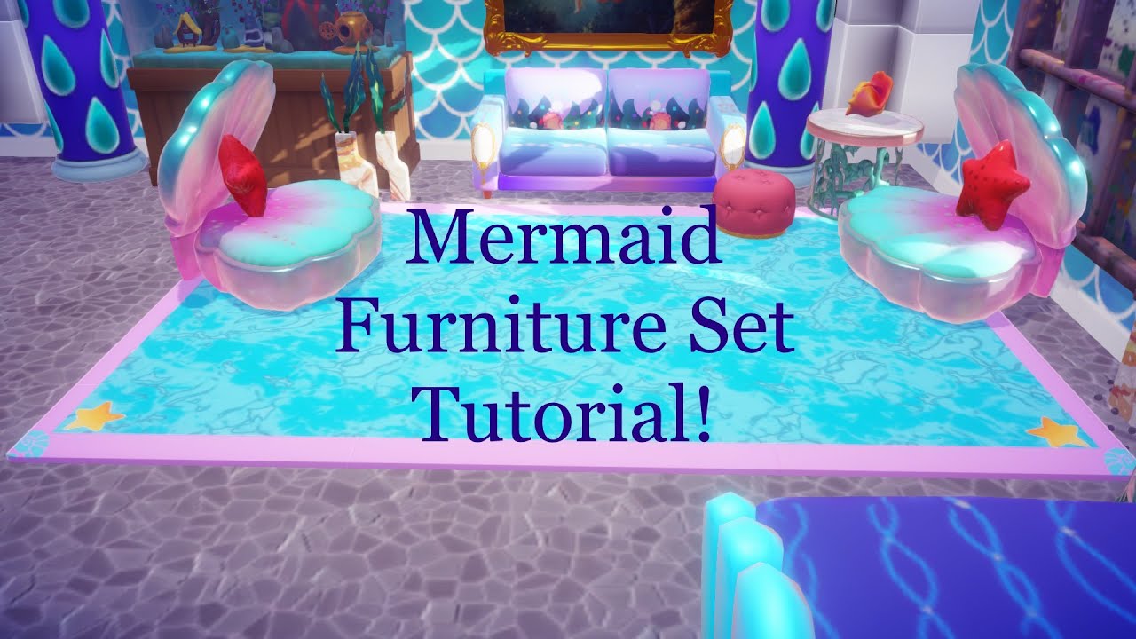 Mermaid Furniture Set Tutorial! Dreamlight Valley! - YouTube