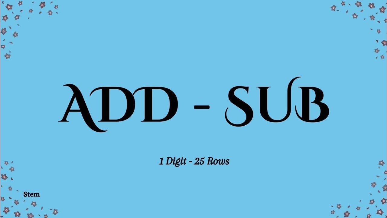 ADDITION/SUBTRACTION | FLASH NUMBERS | ABACUS PRACTICE - YouTube