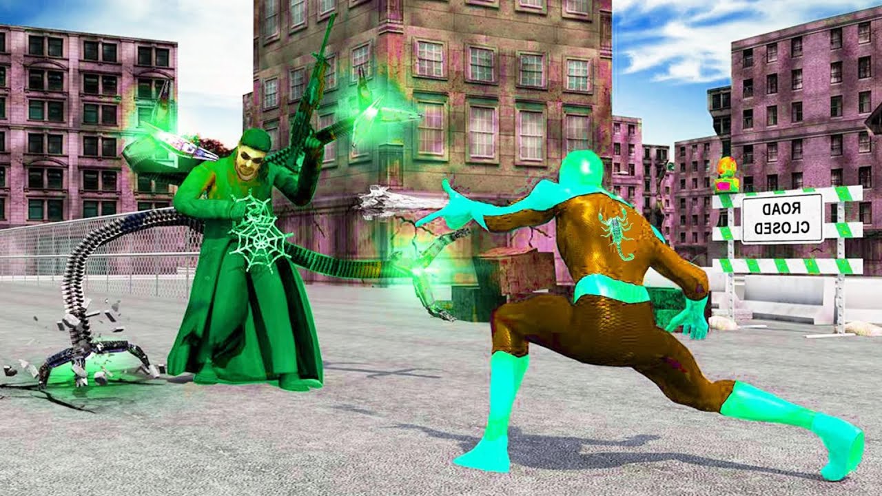 Spider Hero Crime City Battle | Amazing Frog Rope Web Hero Flying power ...