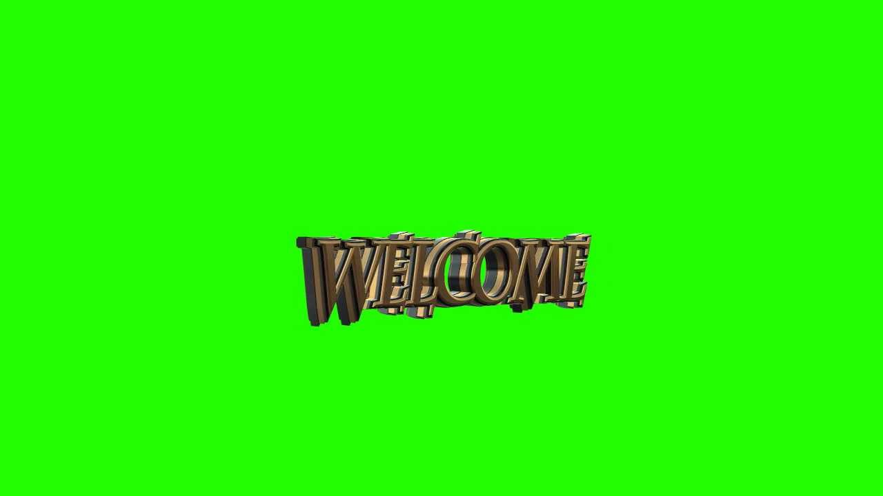 welcome introduction in green screen free stock footage - YouTube