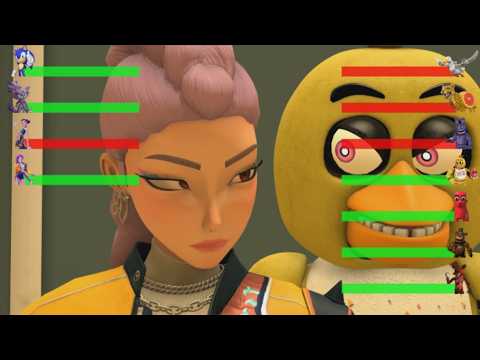 ITALIAN BRAINROT VS FNAF SOTM UCN Animatronics vs K-POP Demon HUNTERS With HEALTHBARS