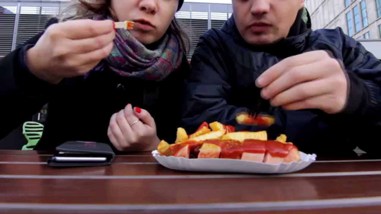 WEIRD COUPLE EATING CURRYWURST backwards - YouTube