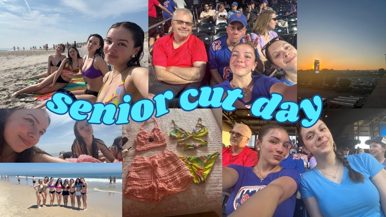 senior cut day!! | beach + baseball game 🌊⚾️ - YouTube