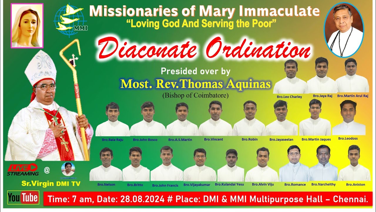 MMI Diaconate Ordination Live|திருத்தொண்டர் திருநிலைப்பாடு திருப்பலி 7 ...