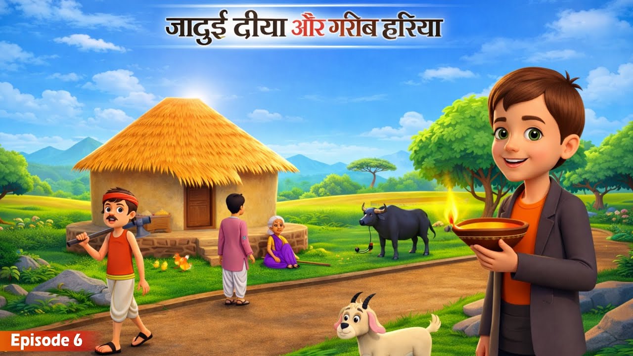 Sad 2D Character Animation |जादुई दिया और गरीब हरिया |Episode 6 |2D ...