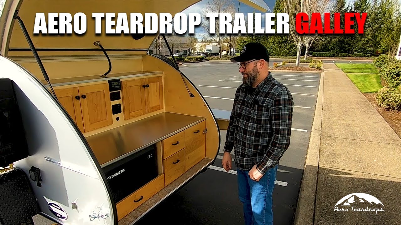 Aero Teardrops Kitchen Galley | Steel Model Teardrop Trailer - YouTube