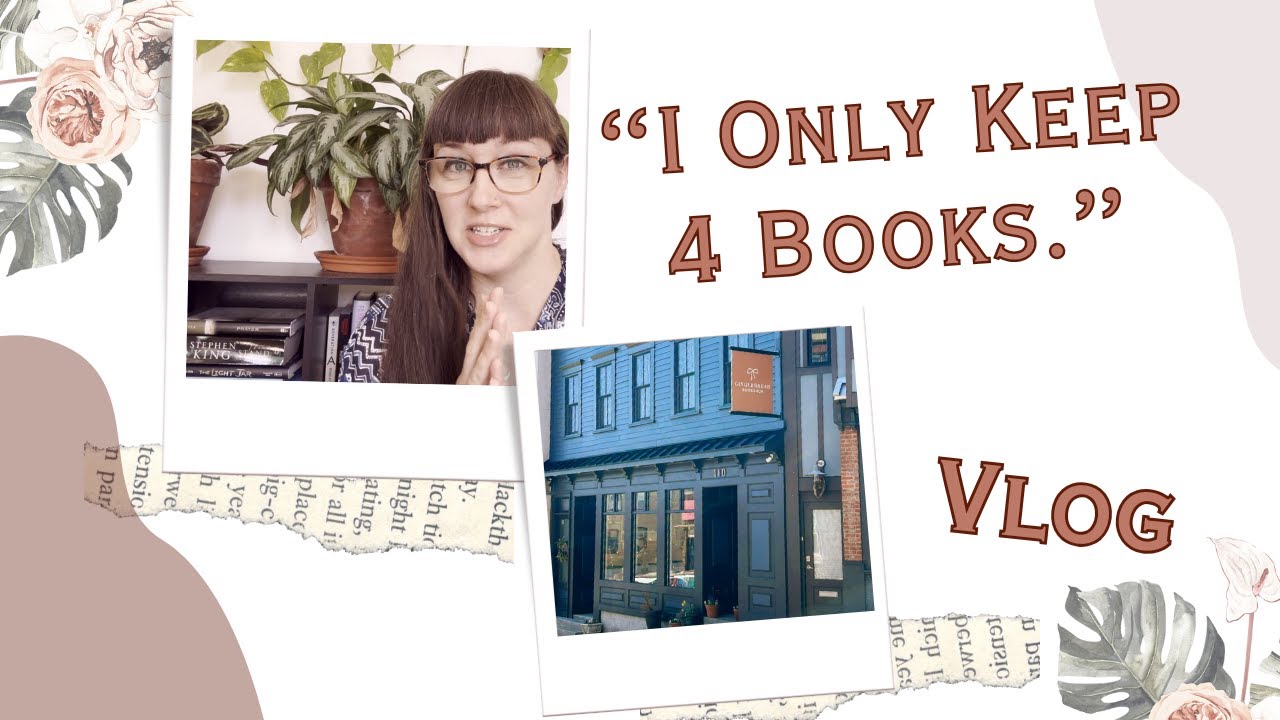 Book Vlog - My Minimalist Bookshelf & A Trip to the Bookshop - YouTube