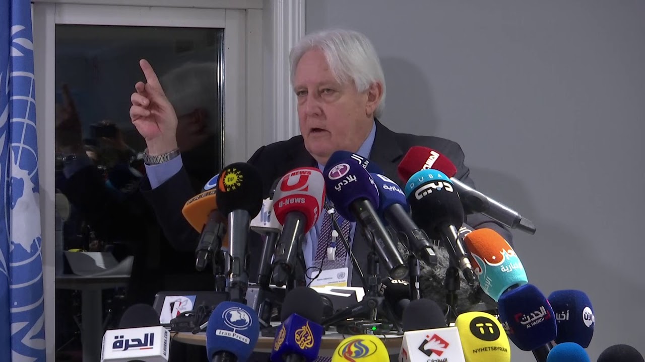 Martin Griffiths reports progress in the Sweden Consultations - YouTube