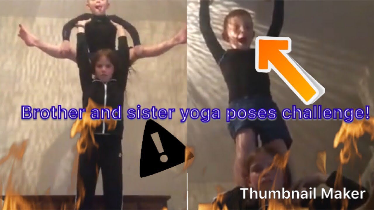 Brother And Sister Yoga Poses Challenge😃 Youtube