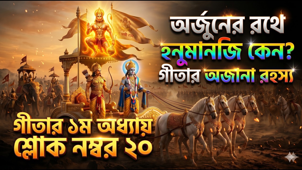 গীতার ১ম অধ্যায় | শ্লোক ২০ | অর্জুনের রথে হনুমানজি কেন? গীতার অজানা ...