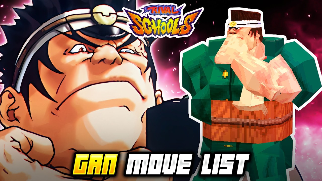 GAN ISURUGI Move List - Rival Schools: United by Fate - YouTube