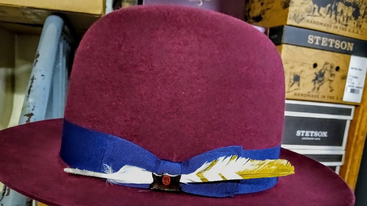 My New Hat!!! NEW BILTMORE "FULTON" CUSTOM OPEN CROWN in Bordeaux - YouTube