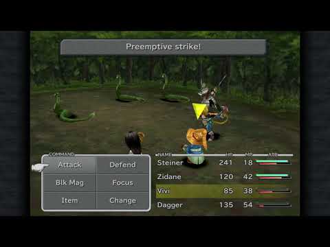 Back attacking the snakes is Not Nice - Final Fantasy 9