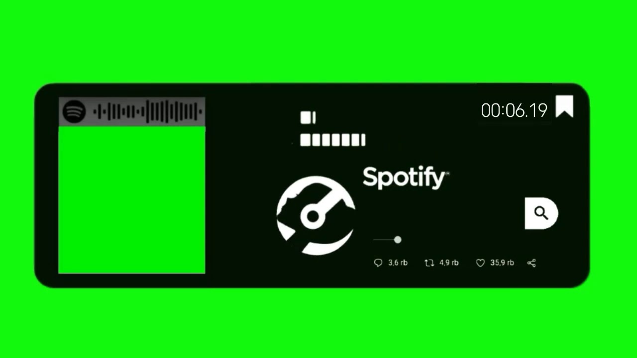 Mentahan Green screen template Spotify Kinemaster - YouTube