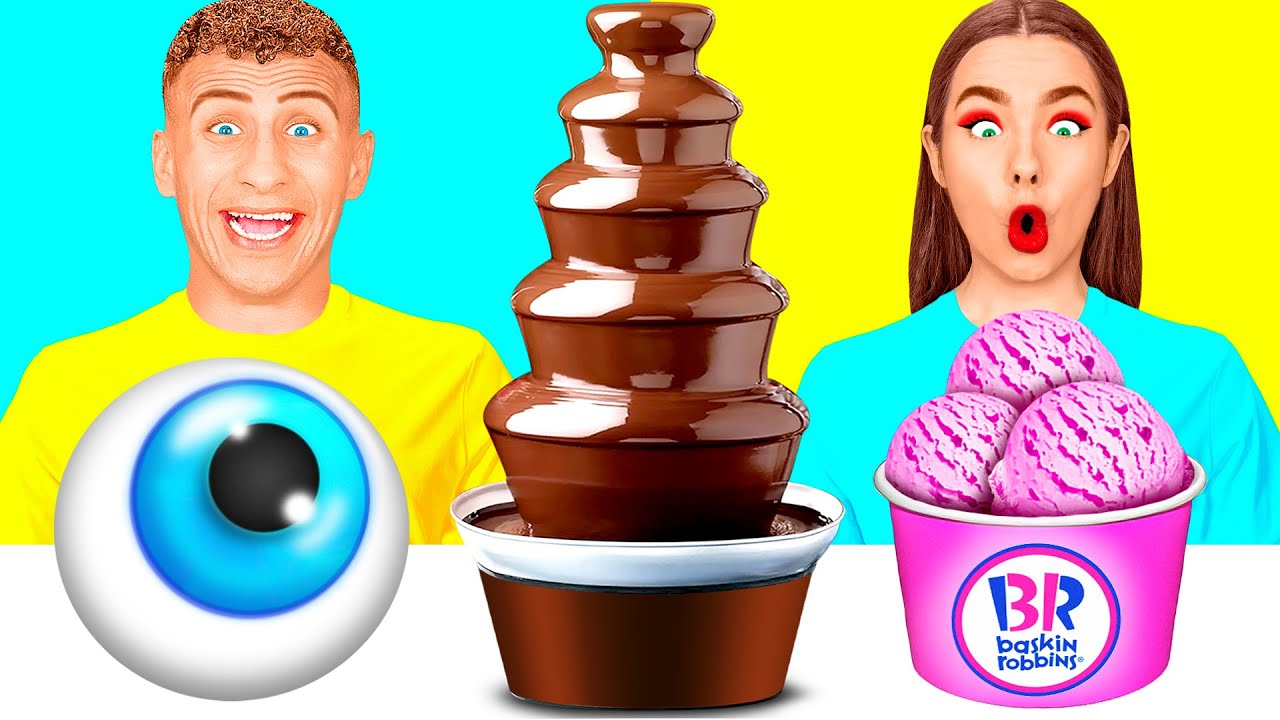 Chocolate Fountain Fondue Challenge | Funny Challenges by RaPaPa - YouTube