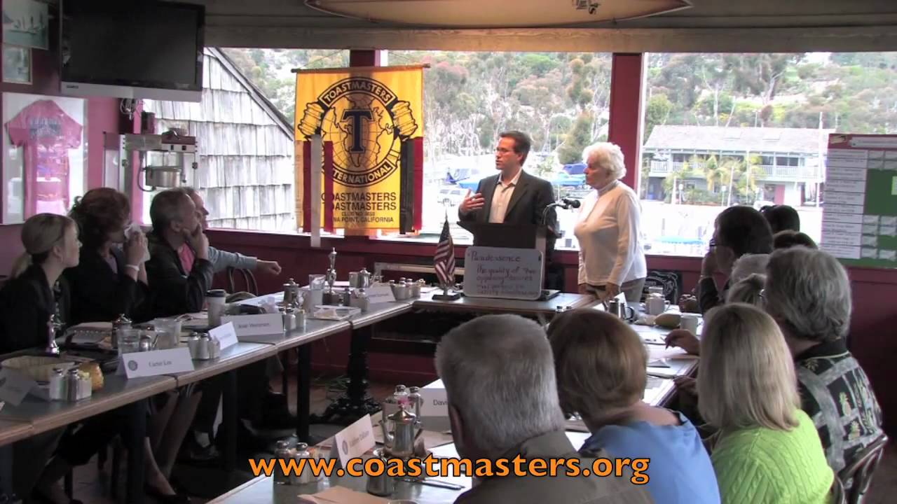 Toastmaster Colby McFadden presents the Terry McCann Award ceremony in ...