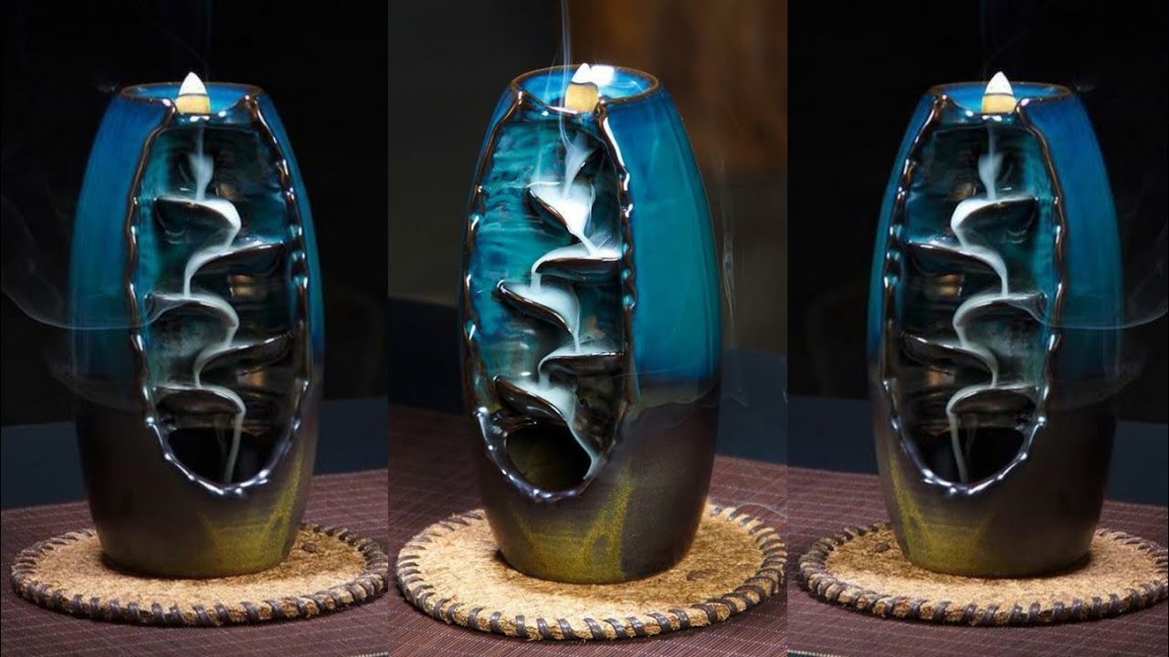 How To Make Smoke Fountain || Smoke Fall Incense Burner || By Using ...