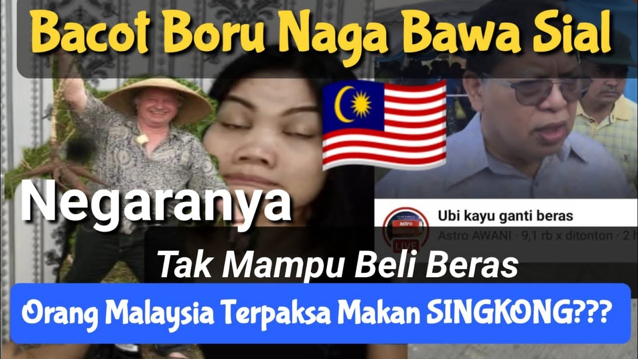 Eps 158. Bac0t Boru Naga Bawa Sial. Tak Mampu Beli Beras, Malaysia Terpaksa Makan Singkong ...
