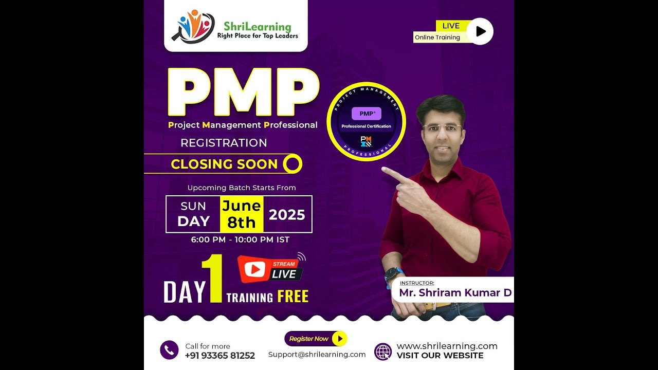 PMP Live Online Training | June 2025 Batch | Day 1 Training - Open For ...