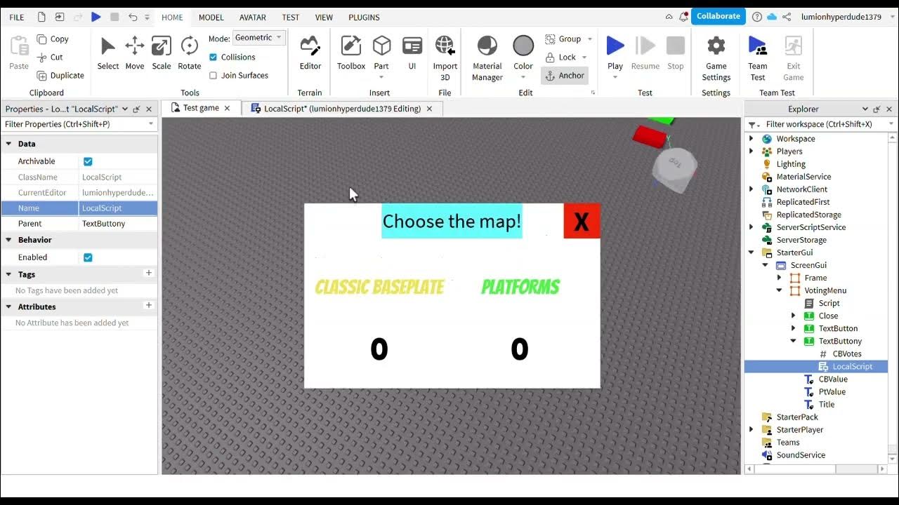 How to make a map voting system in Roblox Studio Part 2 - YouTube