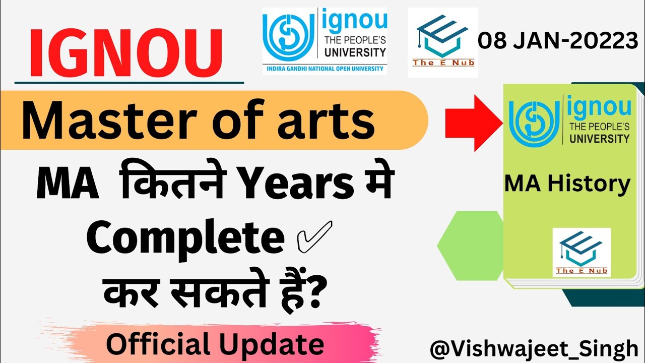 MA कितने Years मे Complete कर सकते हैं? || IGNOU || MA History IGNOU ...