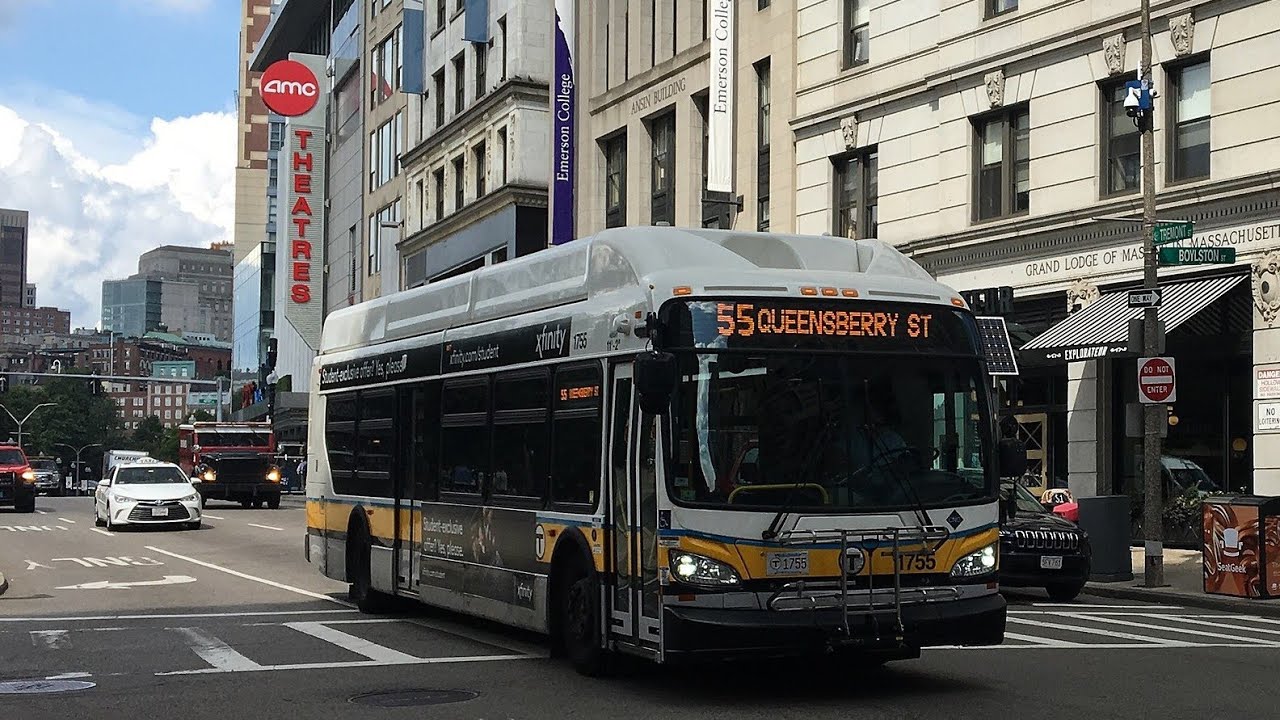 Riding the full loop of MBTA route 55. (announcements only) - YouTube