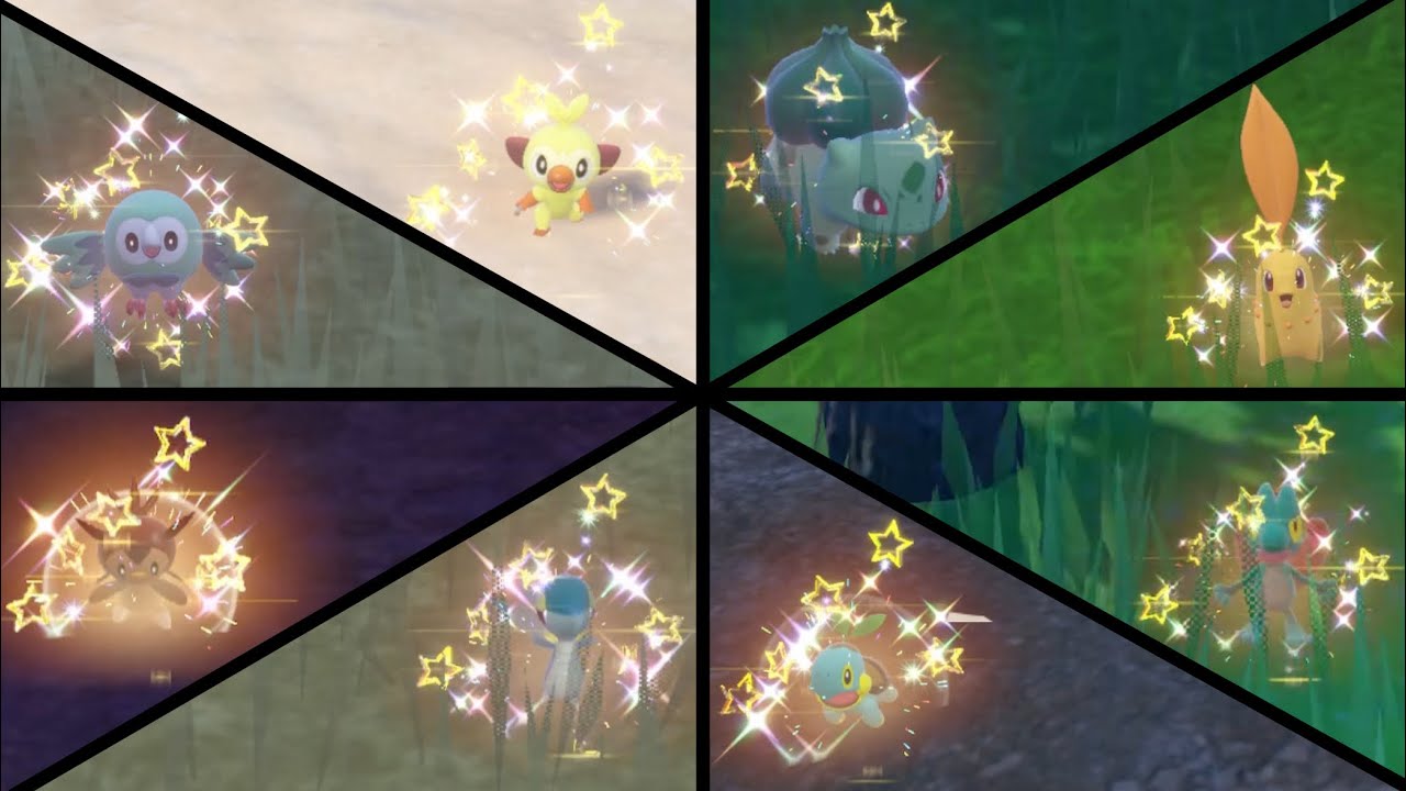 Pokémon Scarlet and Violet All Shiny Grass Starters(Gen 1-8) - YouTube