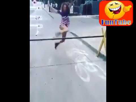 crazy girls funny collection Part - 2 \ Crazy girl high jump fails ...