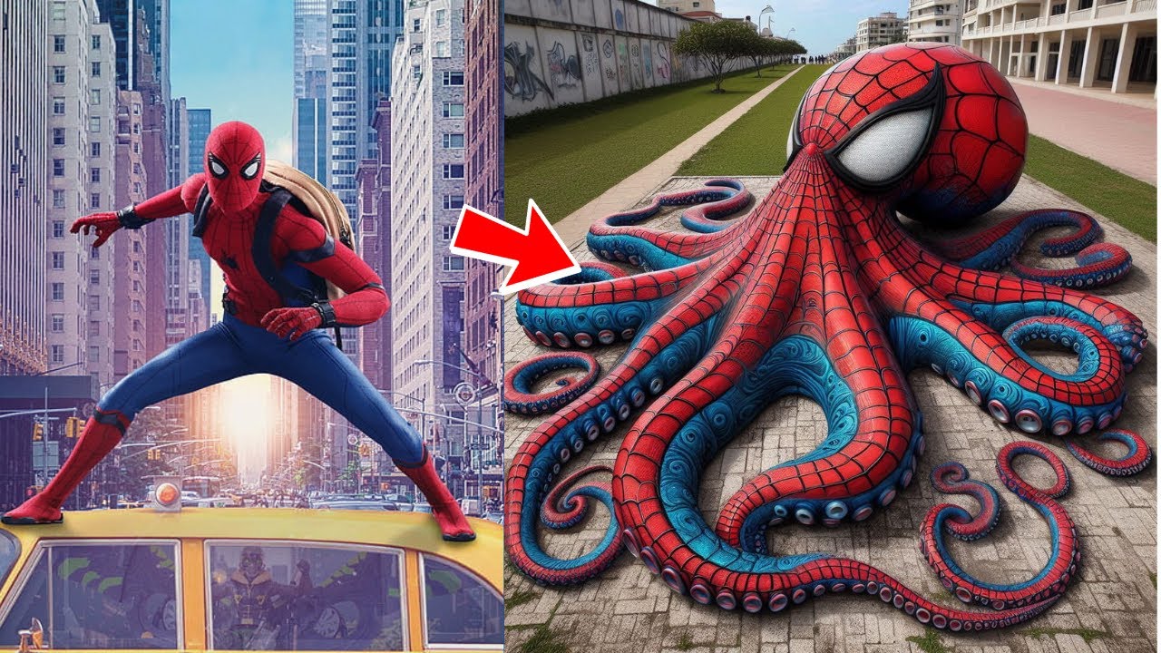Marvel and DC Superheroes Transformed into Super Octopus! 🐙 What If ...