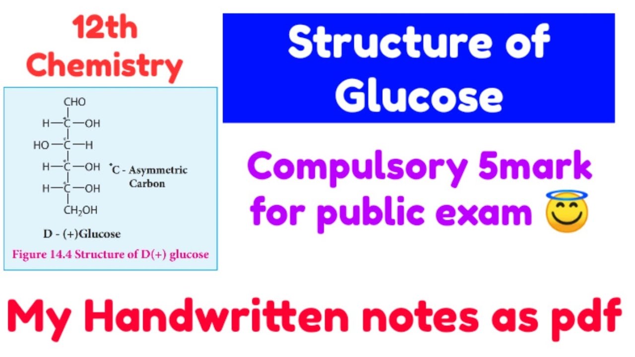 Structure of Glucose|Very Important 5 mark - YouTube