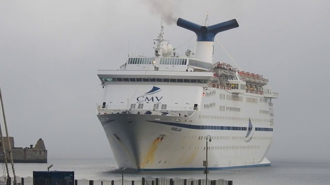 MV Magellan coming into a foggy Gibraltar harbour - August 2019 - YouTube