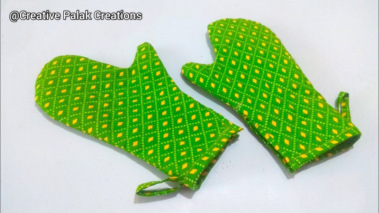 DIY Oven Gloves, How to make kitchen gloves, Microwave oven mitts ...