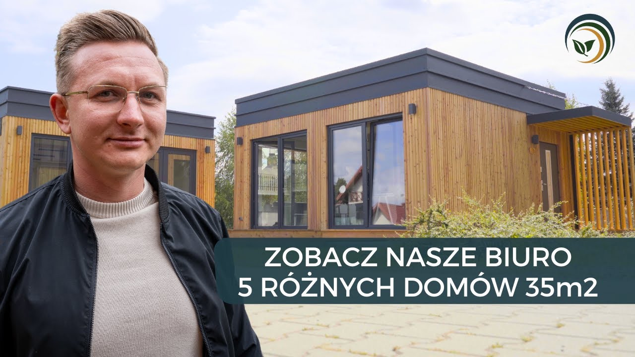 BIURO W DOMU MODUŁOWYM 35m2. Ekologiczne domy Timber Moon bez ...