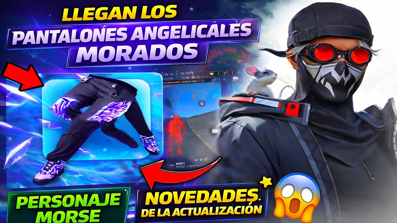 LLEGAN LOS PANTALONES ANGELICALES MORADOS FREE FIRE PERSONAJE MORSE Y ...