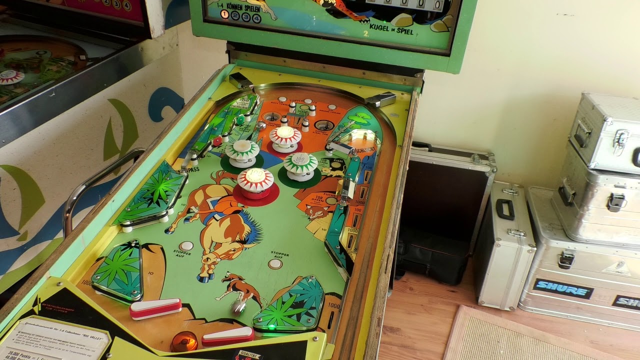 #52 Flipper Big Valley, Gameplay, Bally Pinball Automat - YouTube
