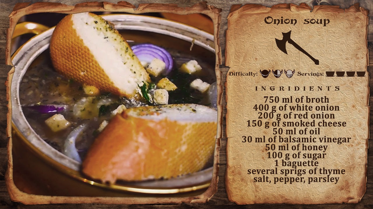 Witcher/Thronebreaker: Onion Soup (no elf!) Recipe - YouTube