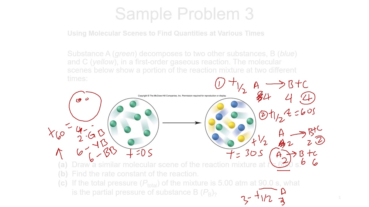 TUTORIAL 1 REACTION KINETICS PROBLEM 3 - YouTube