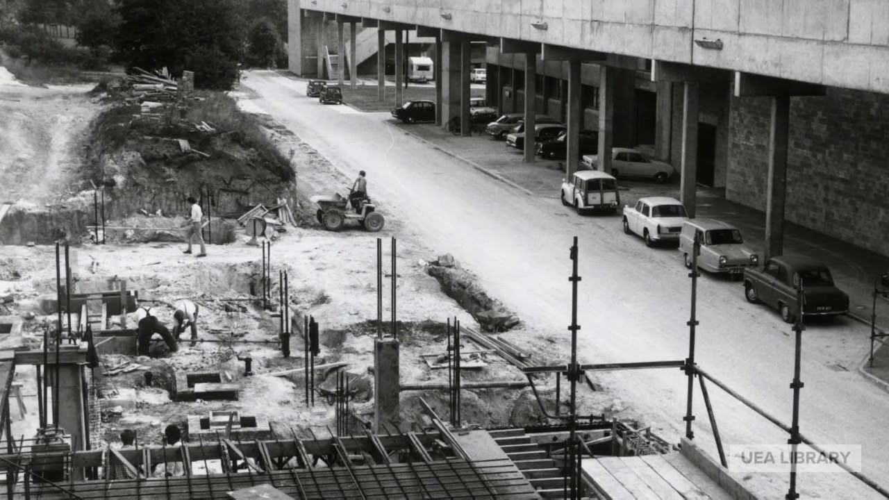 Alumni Memories UEA Library Building Work 1960s - YouTube