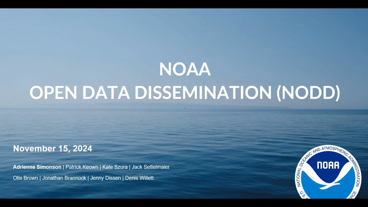 RIEEE Webinar: Introduction to NOAA NODD and the Cloud Data Analytics ...