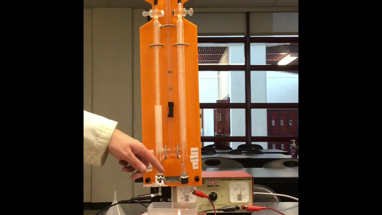 Electrolytic cell - Hoffman's apparatus - YouTube