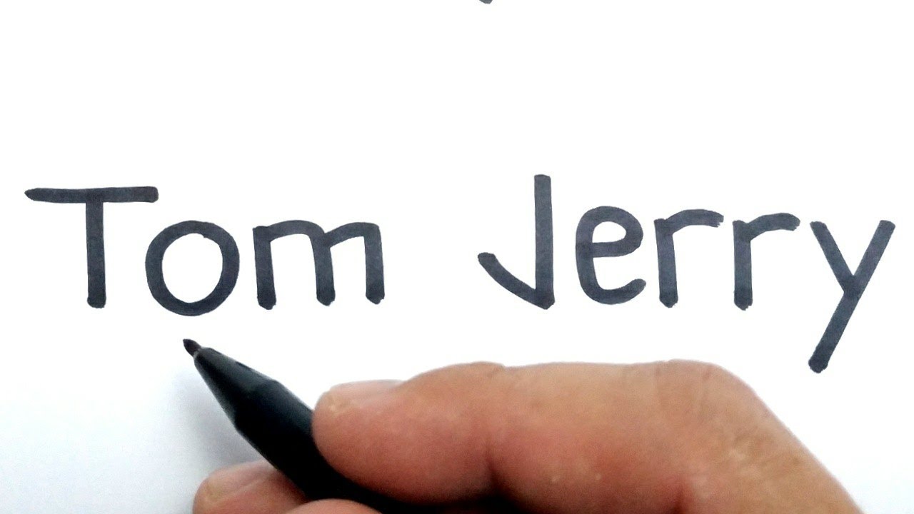 How to turn words TOM JERRY into cartoon - LET'S DRAW